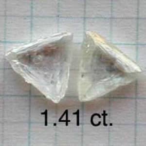 Paired Macle Crystals - 1.41 ct. (MCP-0141) | ROUGH DIAMONDS - "Natural ...