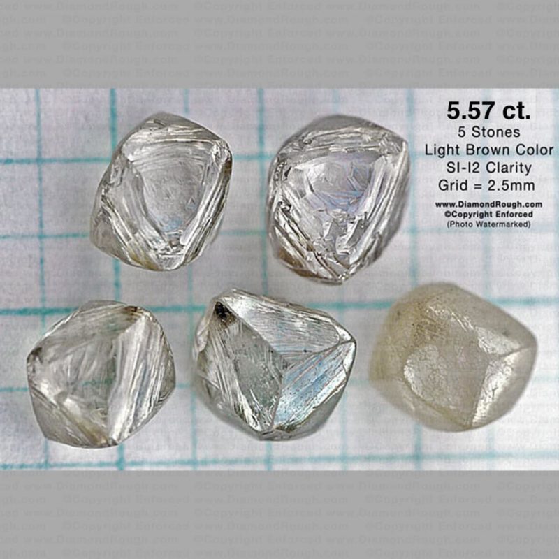 Rough Diamond Parcel DCP-05 (Octahedral & Dodecahedral Crystals) - 5.57 ...