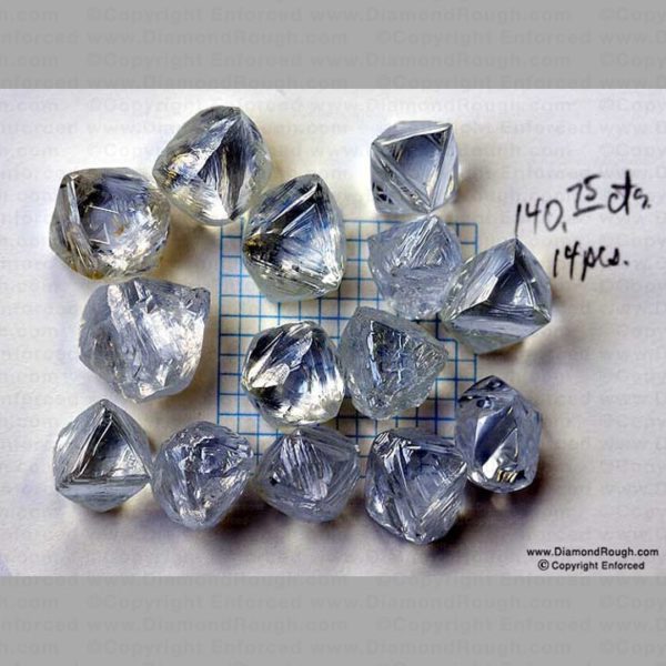 Rough Diamond Parcel (Mixed Crystals Types) - 140.75 ct. (Tr08-10 ...